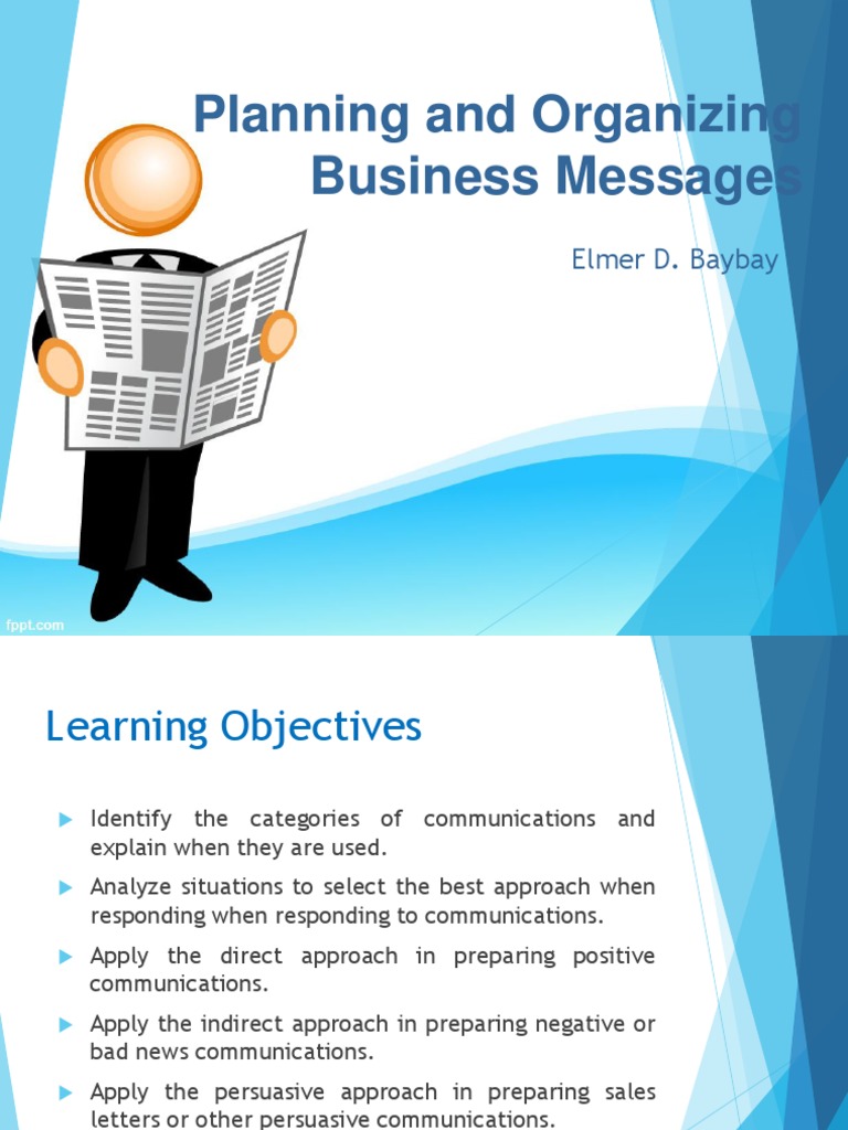 Chap 5. Planning and Organizing Business Messages | PDF | Question | News