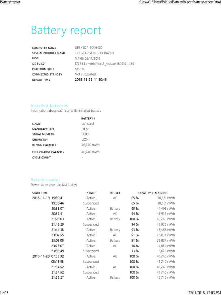Battery usage and capacity over 3 days | PDF | Kilowatt Hour | Physical ...