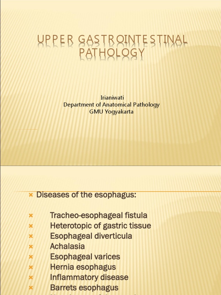 Upper Gastrointestinal Pathology, Baru 2010 | PDF | Esophagus | Stomach