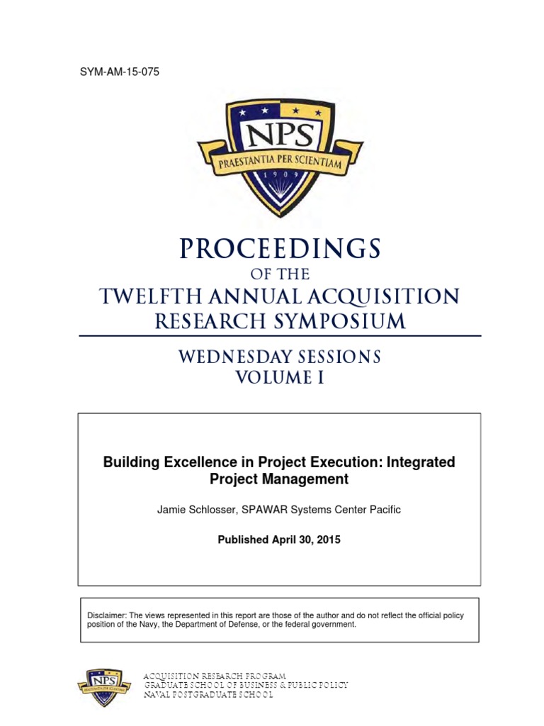 Building Excellence in Project Execution: Integrated Project Management ...