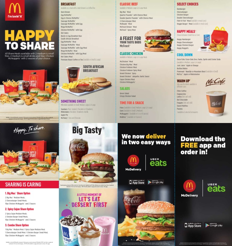Mcdelivery Menu 27 | PDF | Food And Drink | Eating Behaviors Of Humans