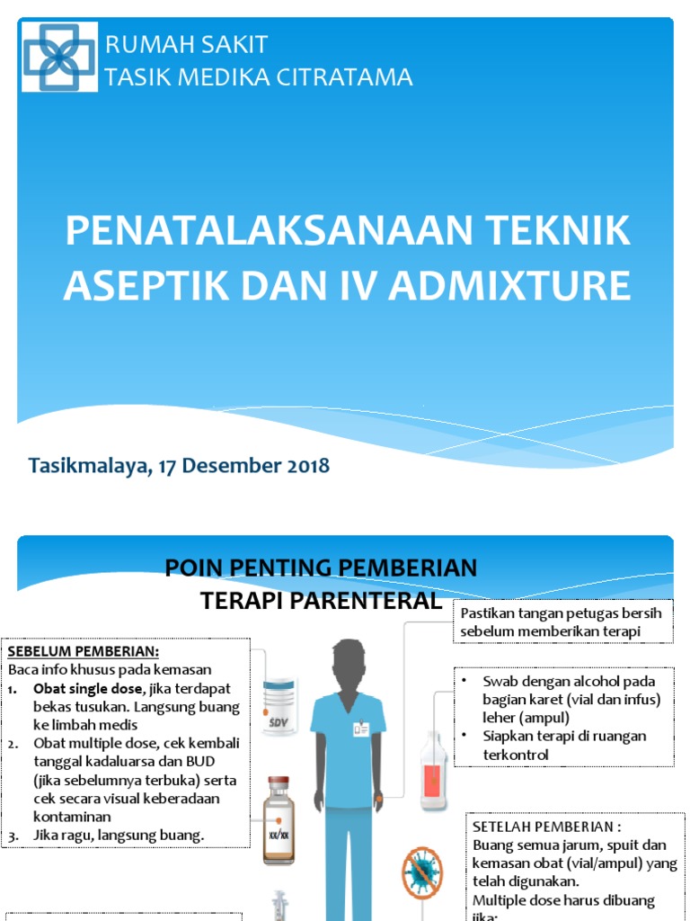 Aseptic Dispensing Iv Admixture | PDF