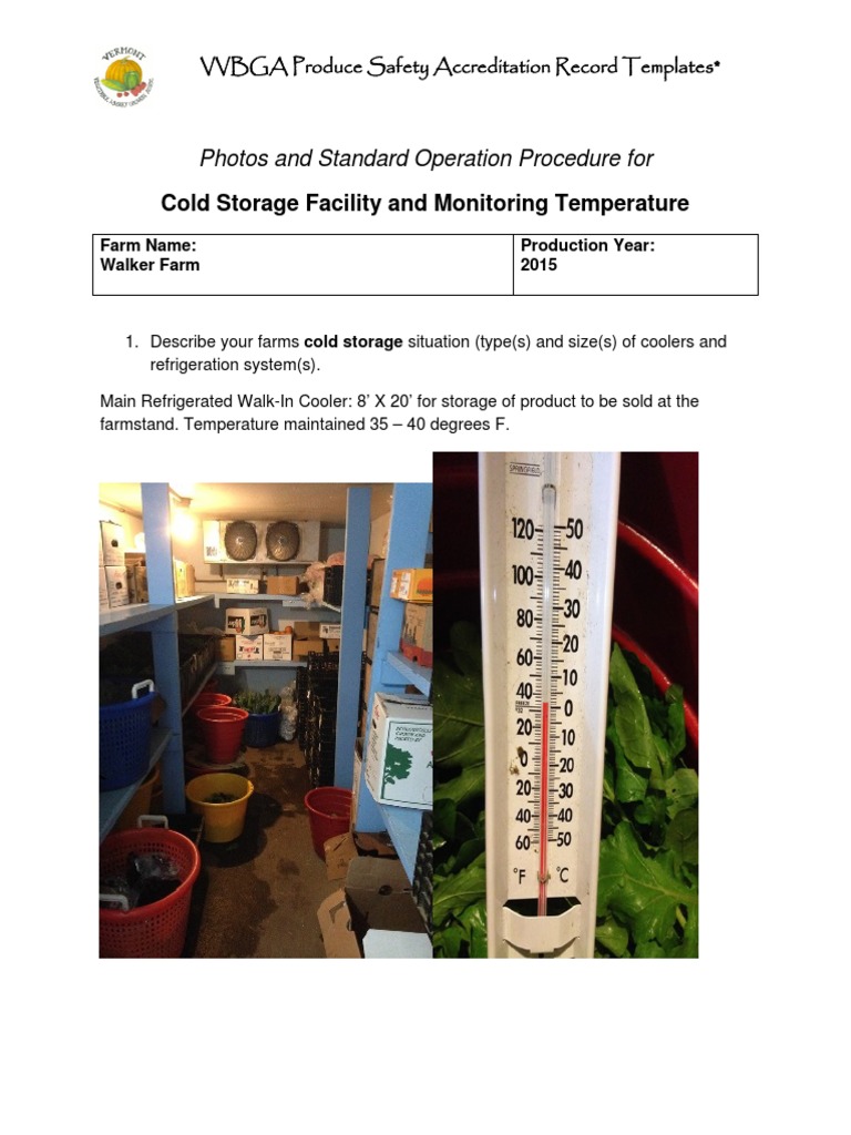 Cold Storage SOP | PDF