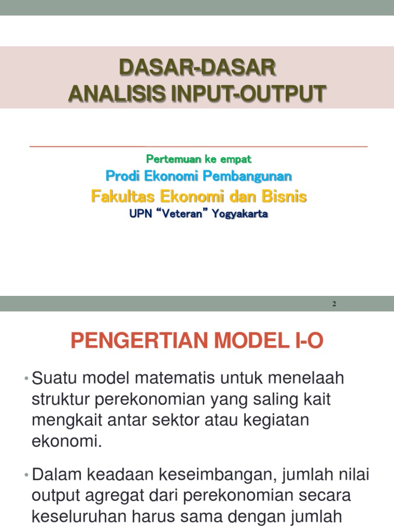 Pertemuan 4 - Dasar-Dasar Analisis Input-Output | PDF | Teknologi ... Pertemuan 4 - Dasar-Dasar Analisis Input-Output | PDF | Teknologi ...