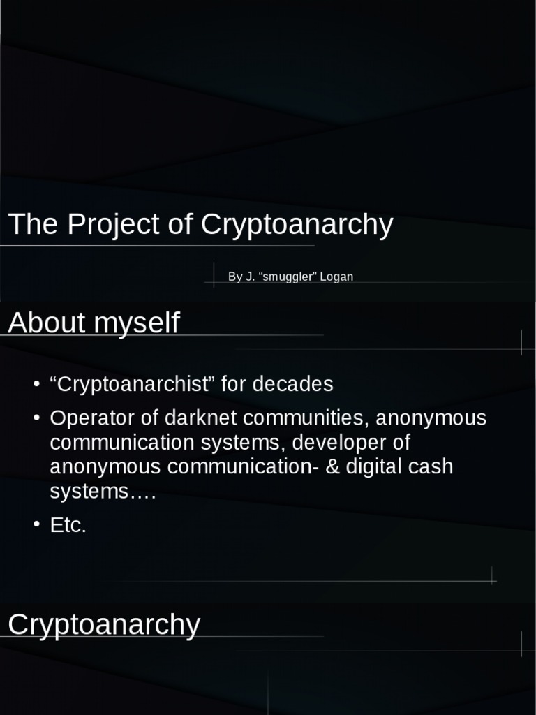 Understanding Cryptoanarchy | PDF | Cryptography | Secrecy