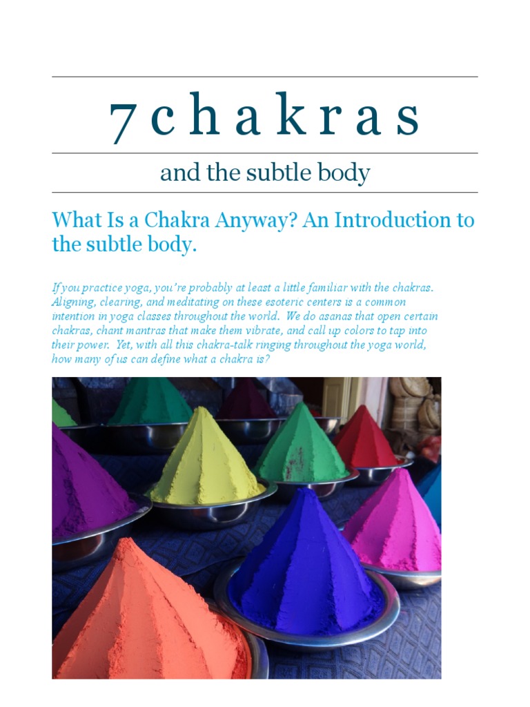 Chakras and The Subtle Body | PDF | Chakra | Prana