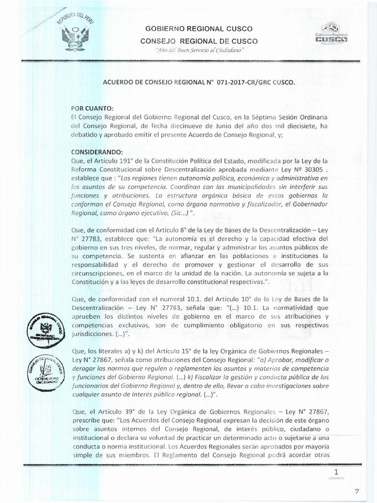 ACR 071-2017-CR-GRC CUSCO Adopcion Metodologia BIM | Descargar gratis PDF | Justicia | Crimen y ...
