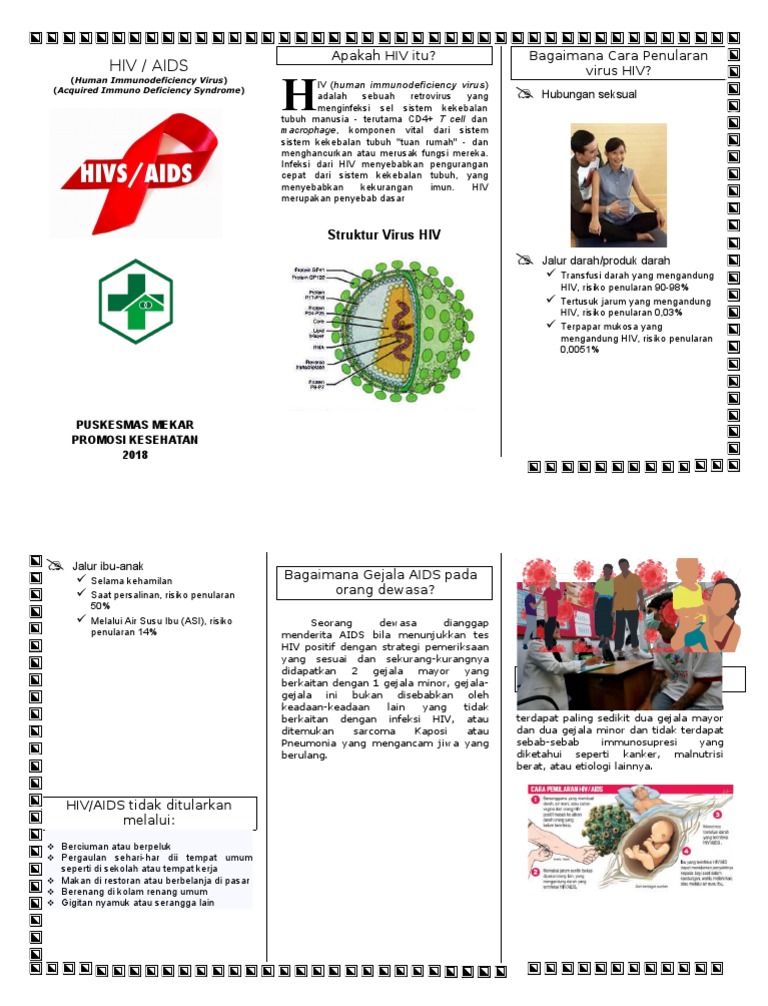 Leaflet Hiv Pada Ibu Hamil | PDF