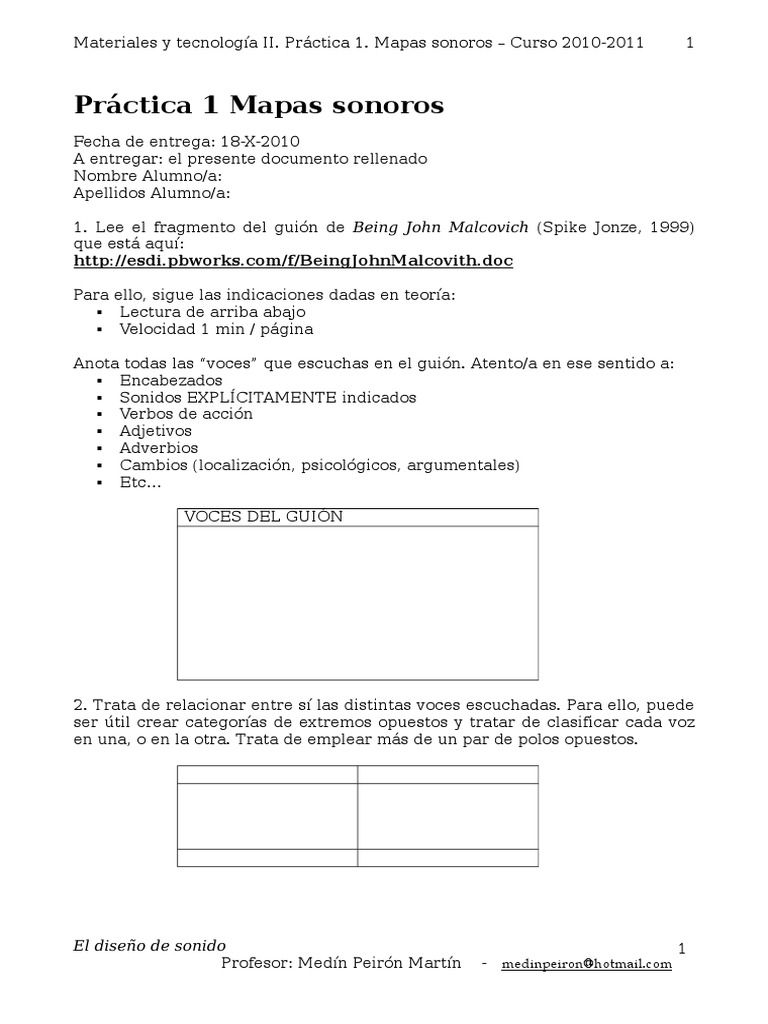 P1-Mapas Sonoros | PDF