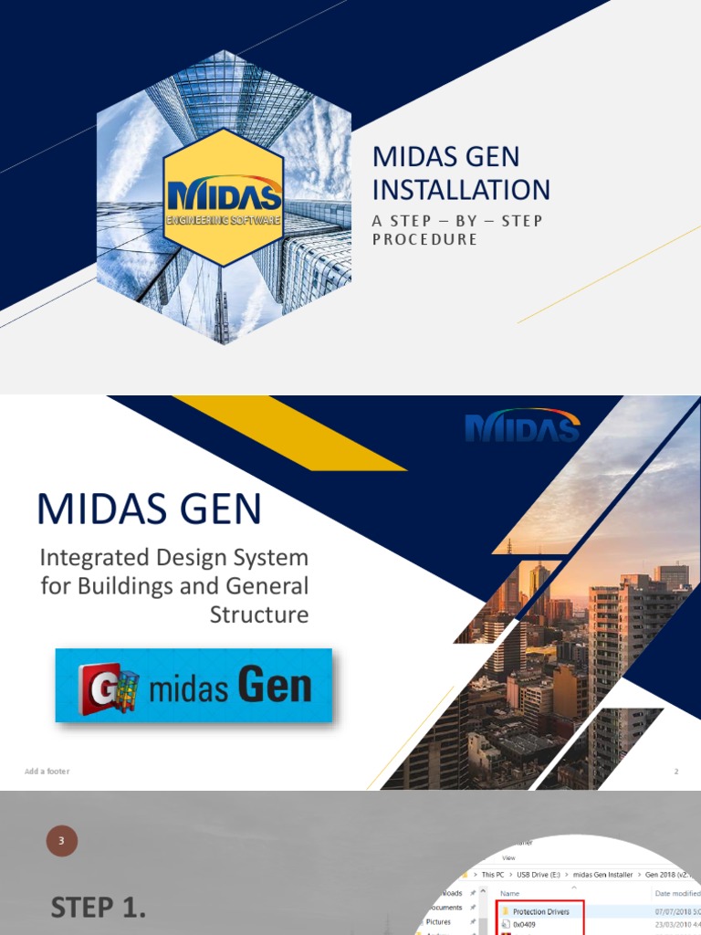 Midas Gen Step by Step Installation | Download Free PDF | Operating ...
