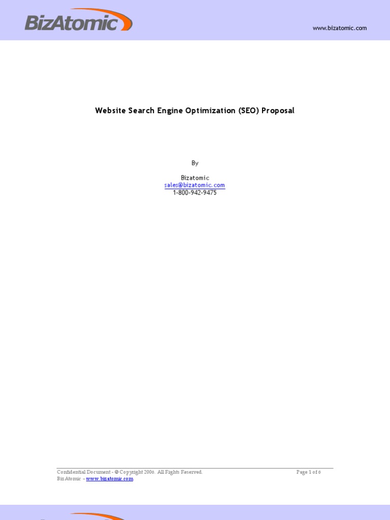 Website Search Engine Optimization Proposal | PDF | Search Engine ...