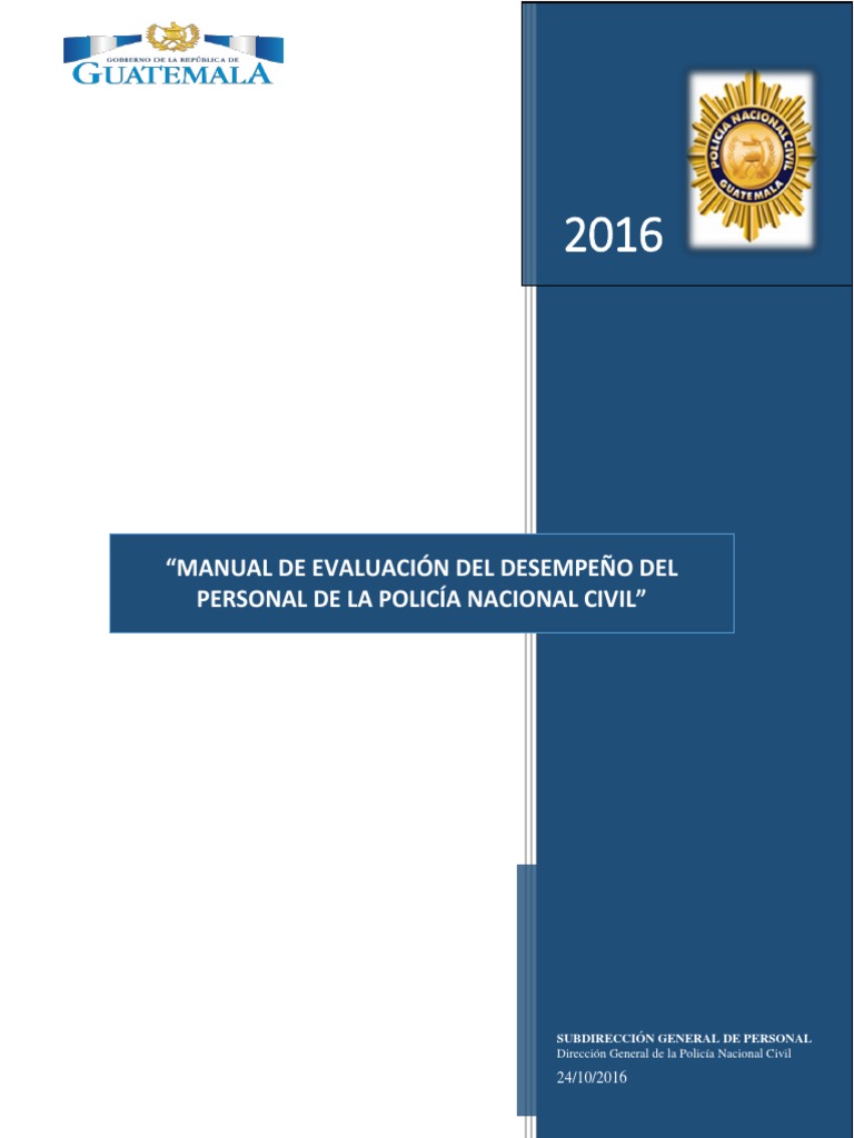 Manual de Evaluacion Del Desempeño PDF | PDF | Policía | Evaluación de desempeño