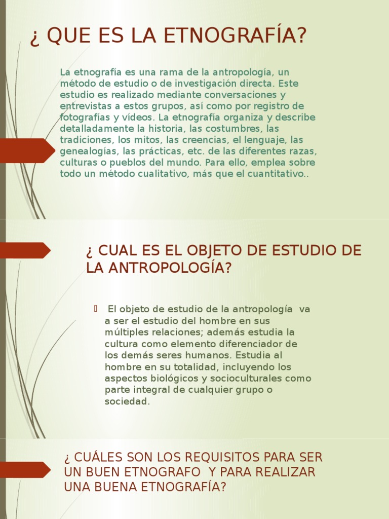 Que Es La Etnografía | PDF | Etnografía | Museología