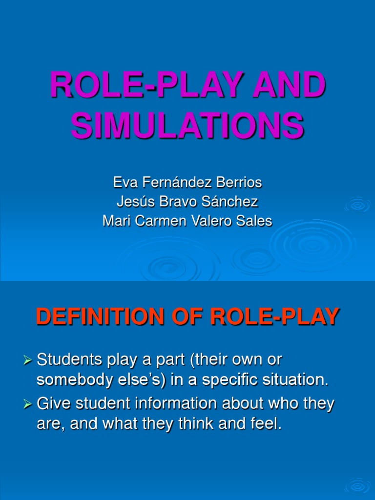 Role-Play and Simulations - Eva.. | PDF | Shyness | Simulation