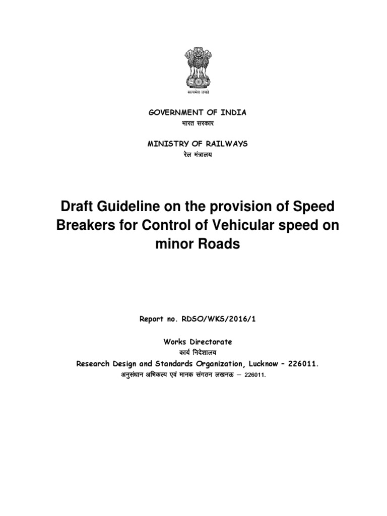 Irc Code Book For Speed Breakers | PDF | Traffic | Road