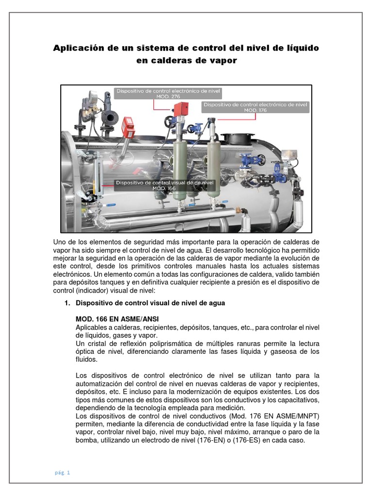 Aplicación de Un Sistema de Control Del Nivel de Líquido en Calderas de ...