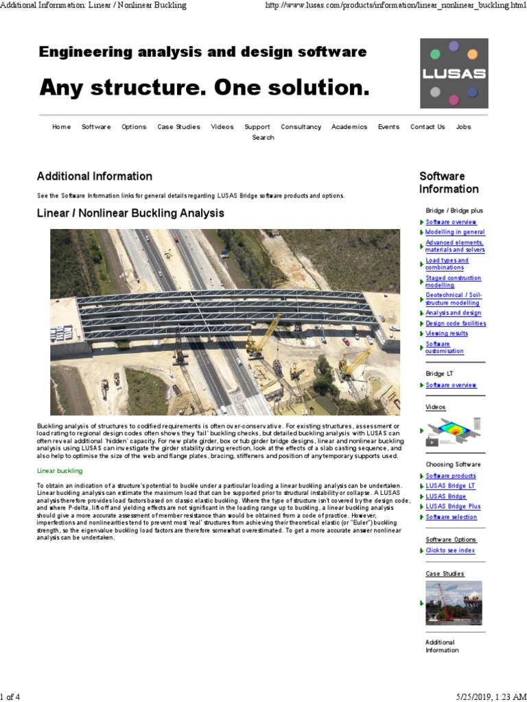 Linear Vs Nonlinear Buckling | Download Free PDF | Buckling | Nonlinear System