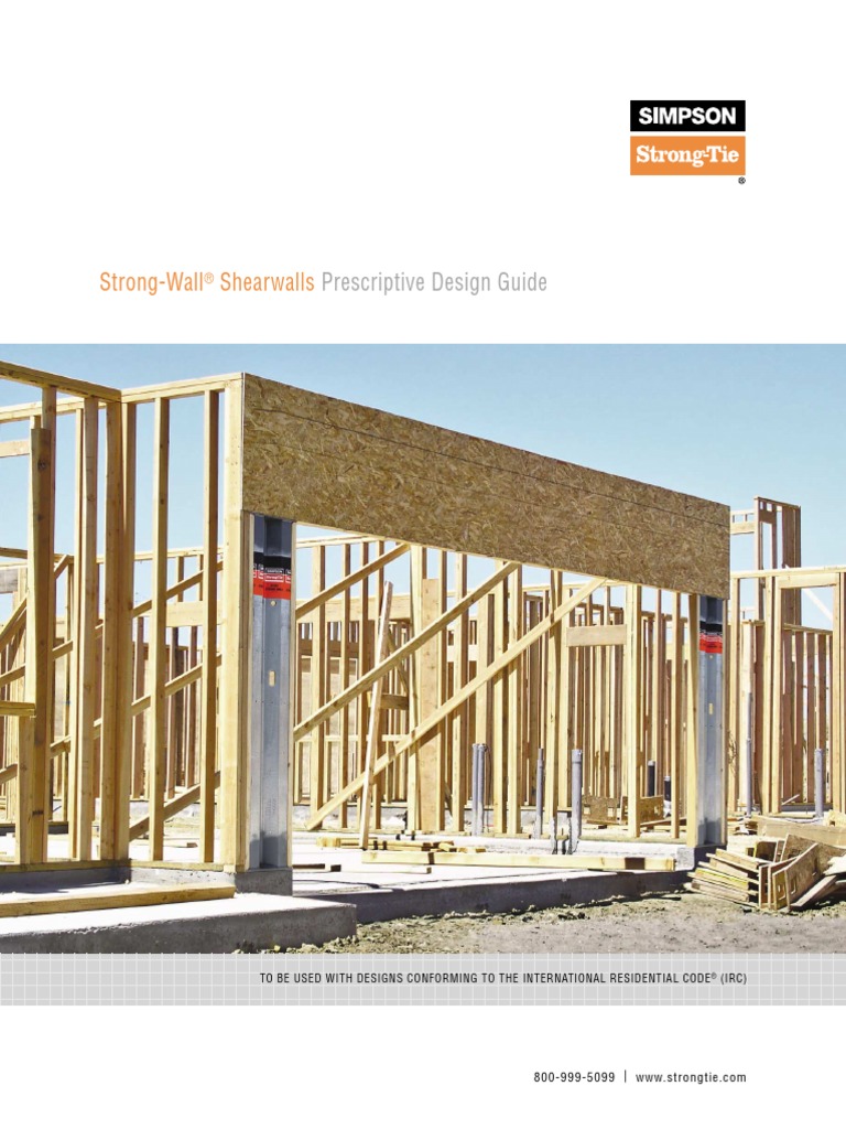 Simson Strong Wall Design Manual | PDF | Framing (Construction) | Wall