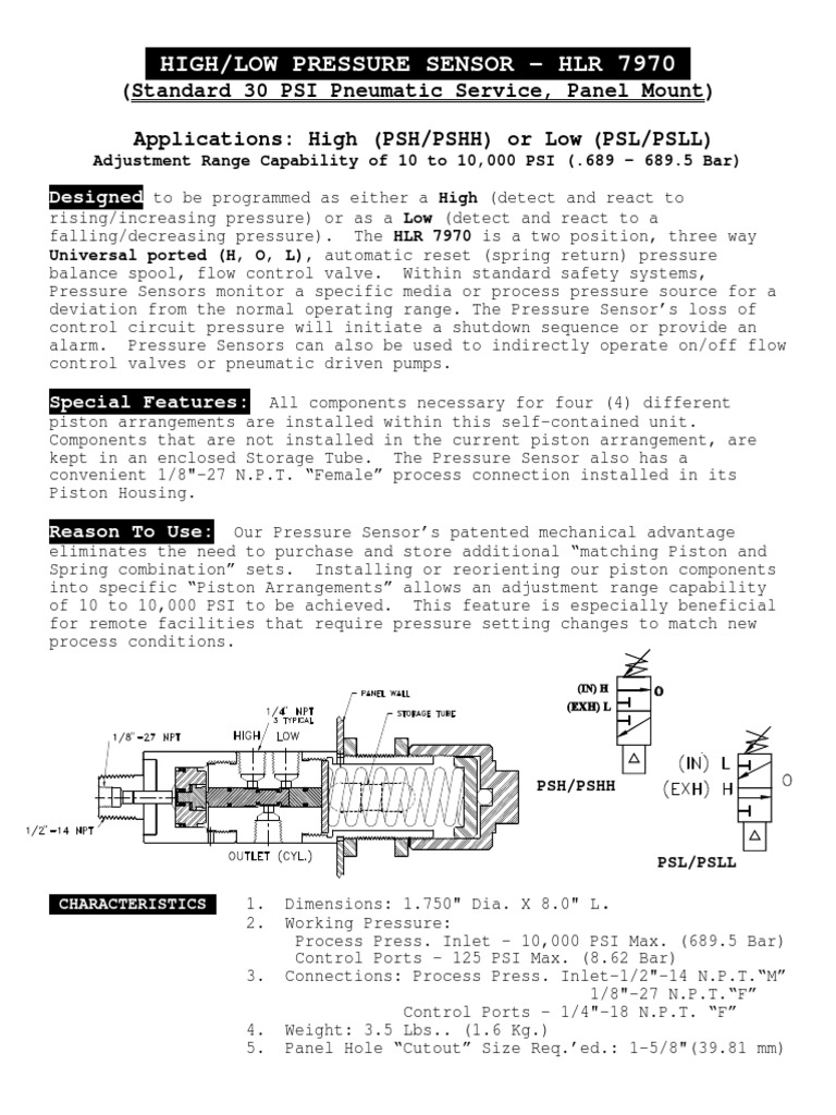 HLR 7970 Product Info PDF | PDF | Piston | Valve