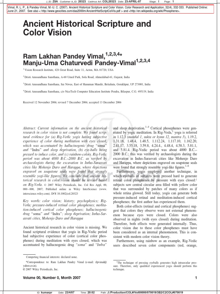 Ancient Historical Scripture and Color V PDF | PDF | Color | Vedas