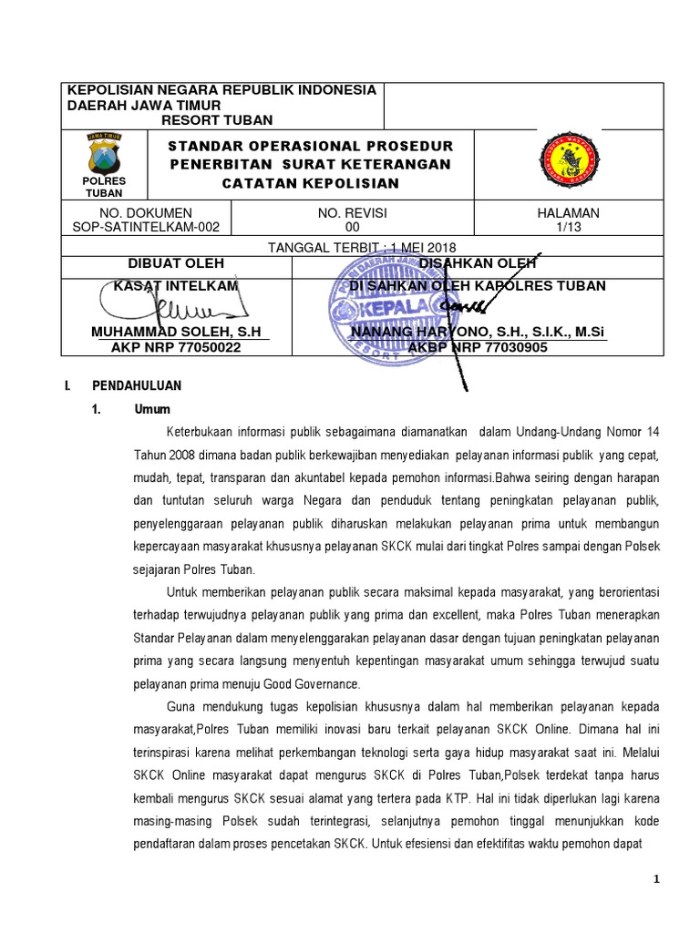 Sop SKCK Online.. | PDF | Pengelolaan Keuangan & Uang | Ilmu Sosial