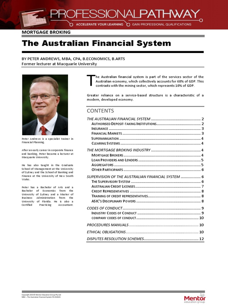 MB2 - The Australian Financial System PA 010615 | PDF | Loans ...