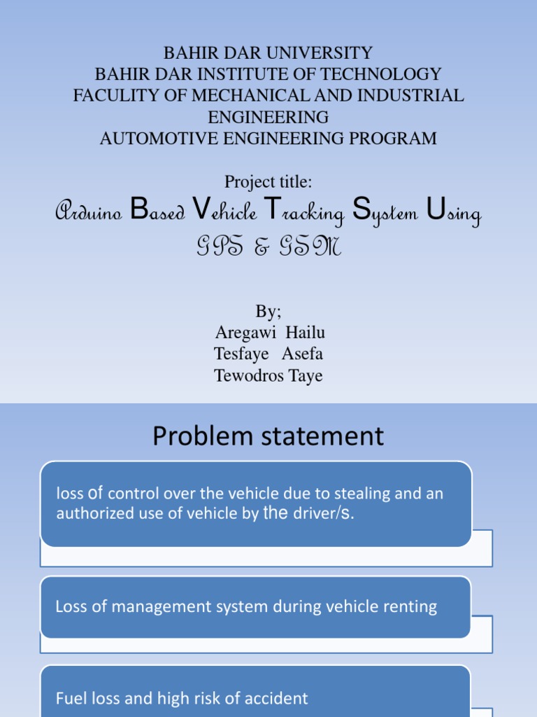 Arduino Based Vehicle Tracking System Using GPS & | PDF | Engineering ...