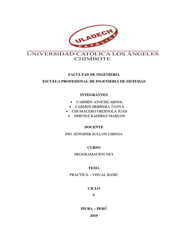 Practica Visual Basic | PDF | Herramientas de programación | Software de la aplicacion