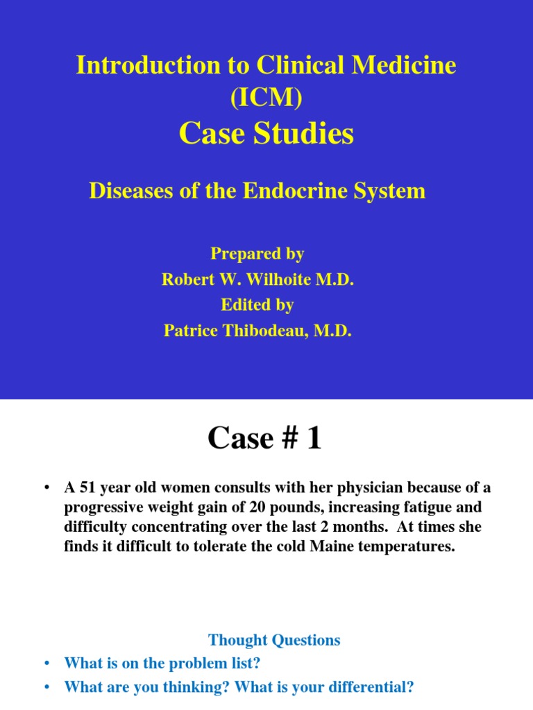 Endocrine Disorders Case Studies | PDF | Hypothyroidism | Adrenal Gland