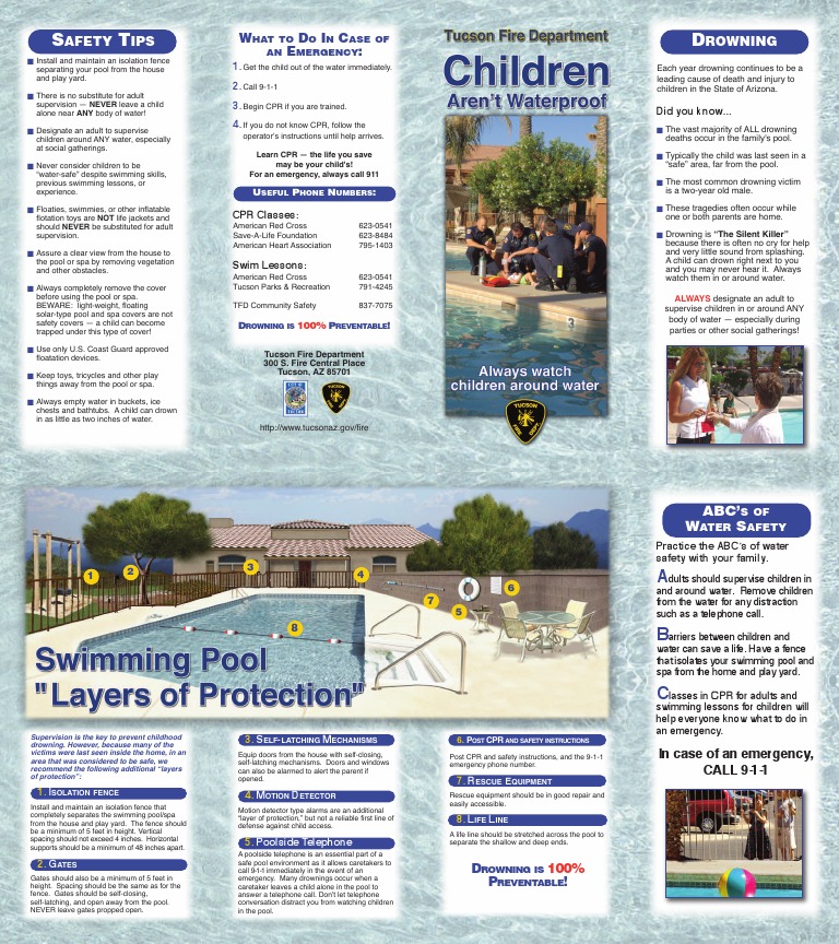 Pool Safety Brochure | PDF | Swimming Pool | Cardiopulmonary Resuscitation
