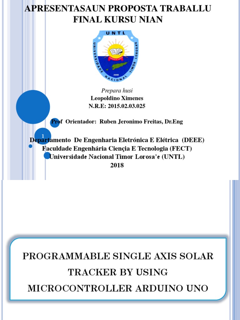Single Axis Solar Tracker | PDF | Photovoltaics | Energy Technology