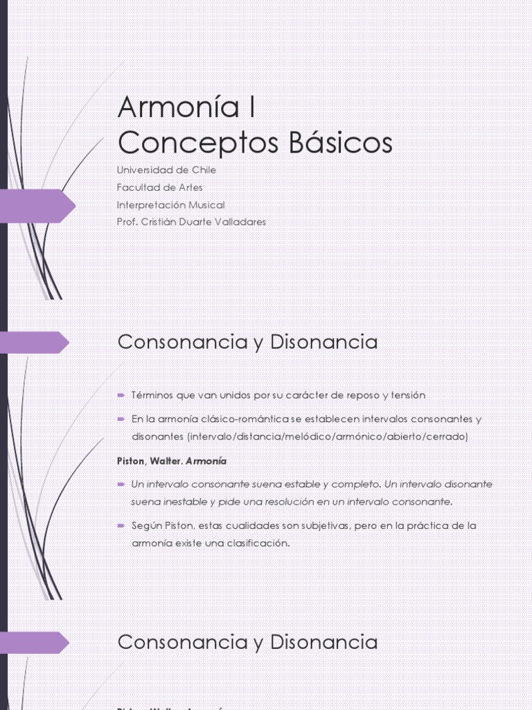 Armon A I Conceptos B Sicos PDF | PDF | Intervalo (música) | Armonía