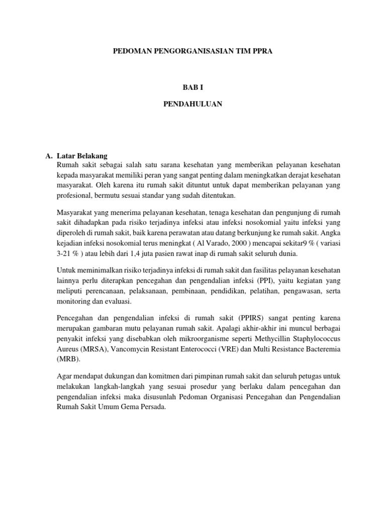 Pedoman Pengorganisasian Tim Ppra | PDF