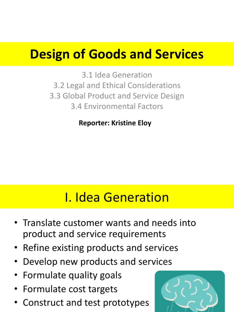 Goods and Services Design Overview | PDF | Reliability Engineering ...