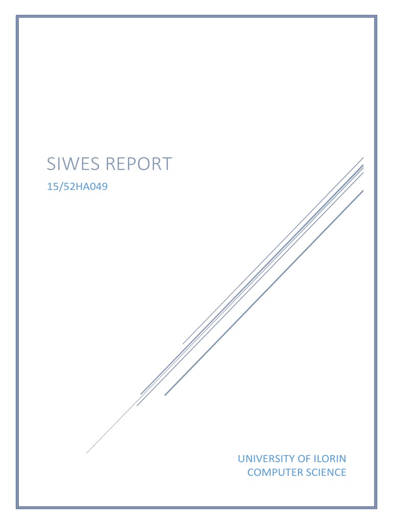 Siwes Report | PDF | Cascading Style Sheets | Html Element