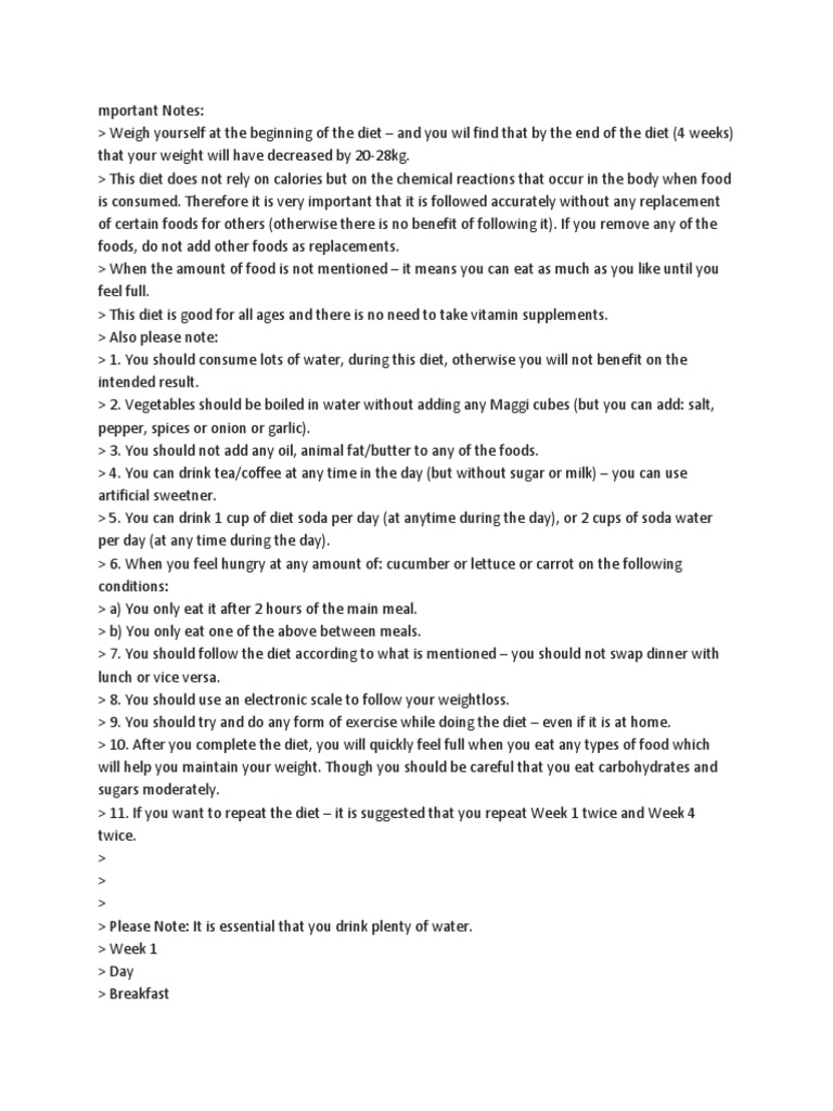 28 Days Diet Plan | PDF | Salad | Zucchini