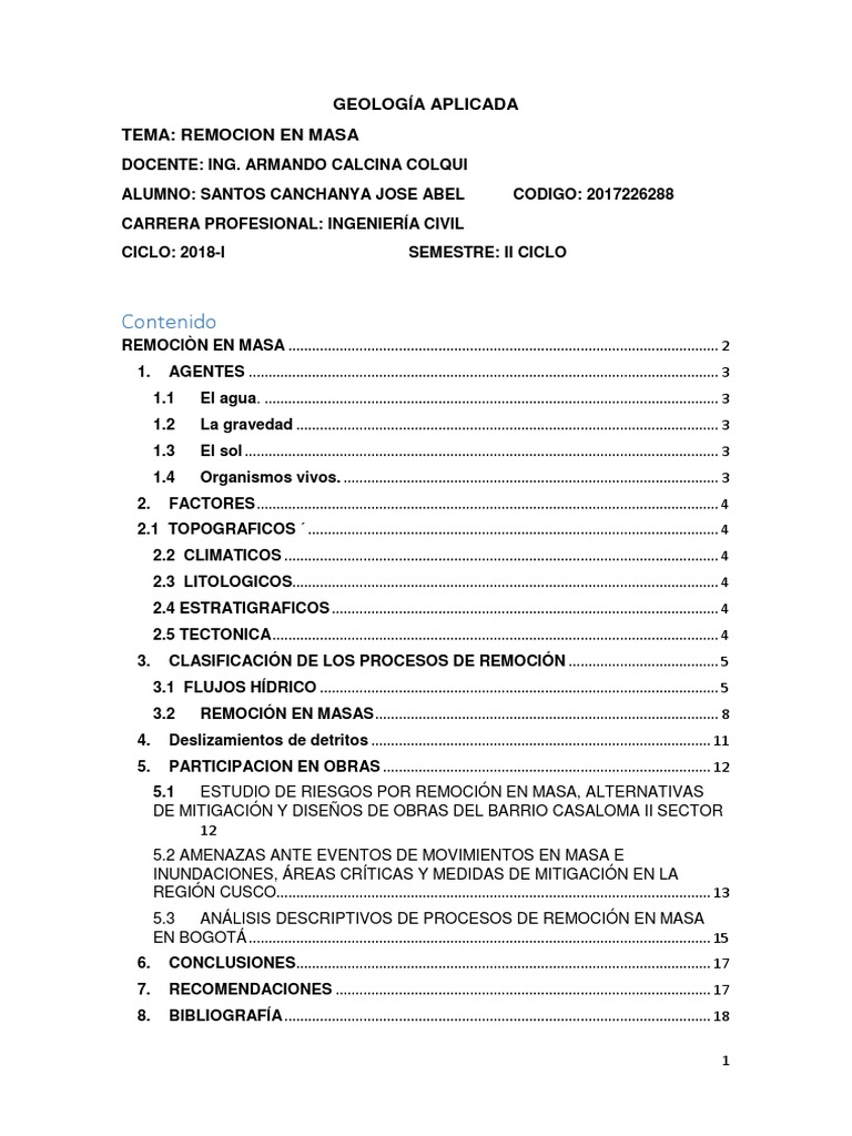 Remocion en Masa of | PDF | glaciar | Roca (geología)
