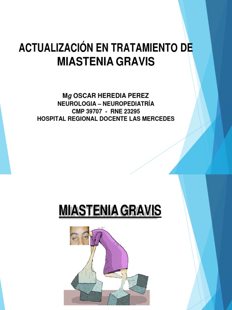 Tratamiento Medico de Miastenia Gravis | PDF | Inmunoterapia | Electromiografia