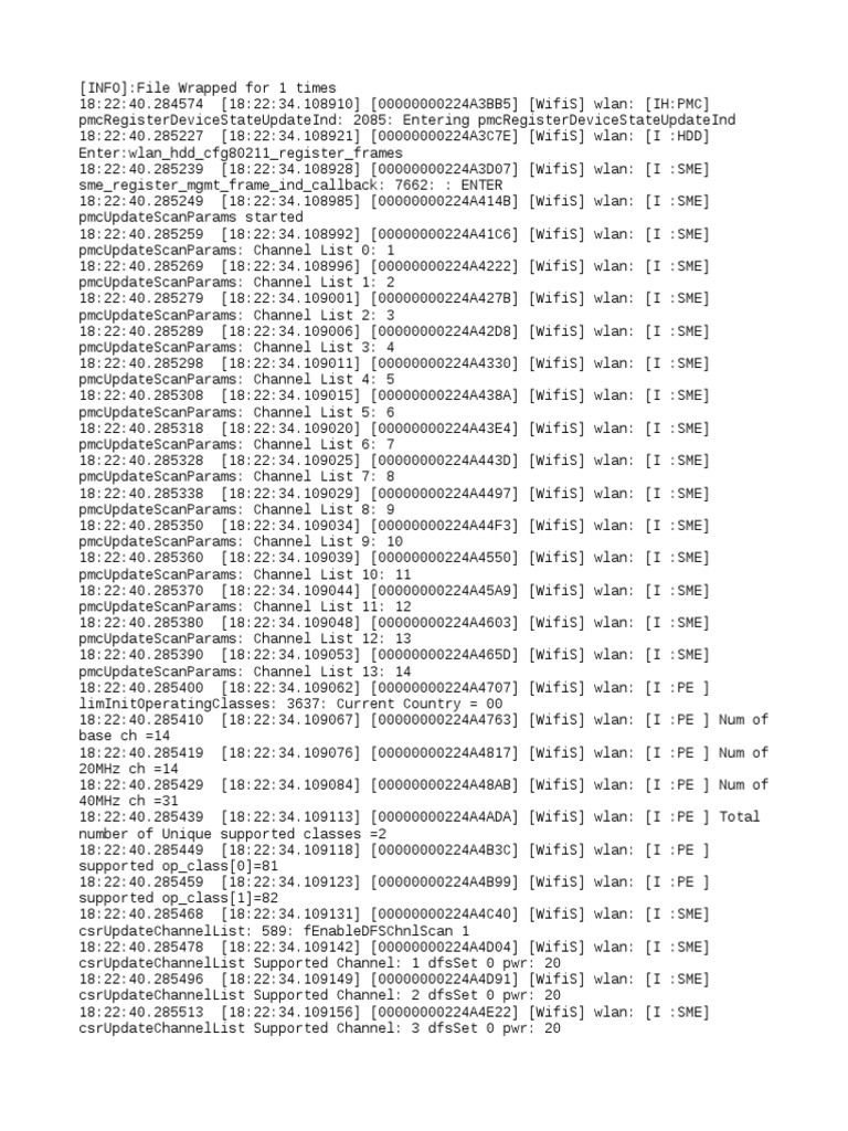 Cnss FW Logs Current | PDF | Wi Fi | Infrastructure
