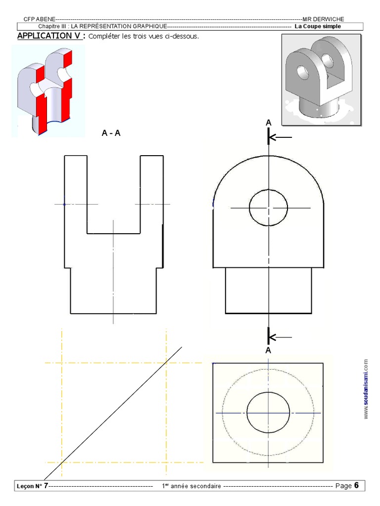 La Coupe Simple en Dessin Technique | PDF