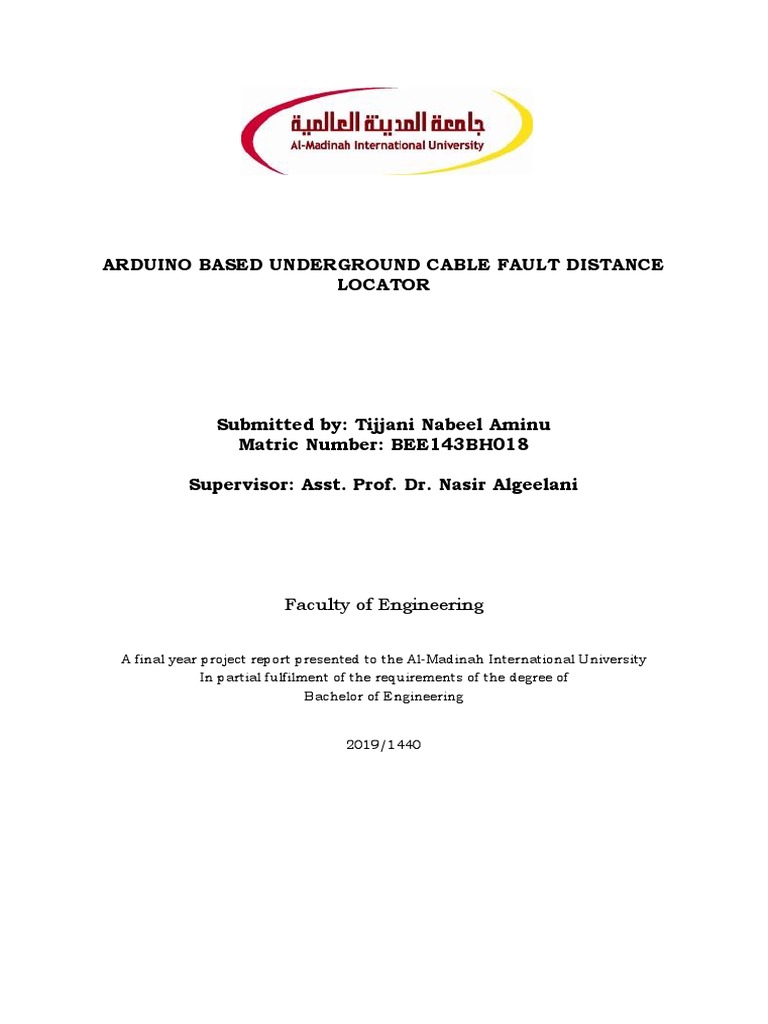 Arduino Based Underground Cable Fault Distance Locator | PDF | Arduino ...