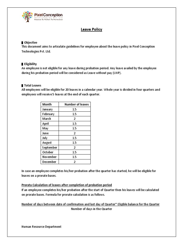 Leave Policy | PDF | Government | Business