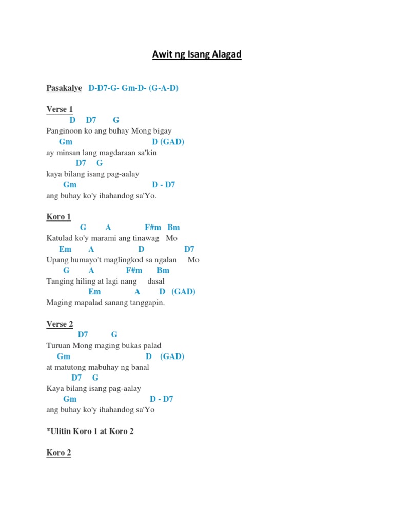Awit NG Isang Alagad | PDF