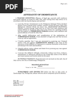 Affidavit of Non-Interest | PDF | Affidavit | Common Law