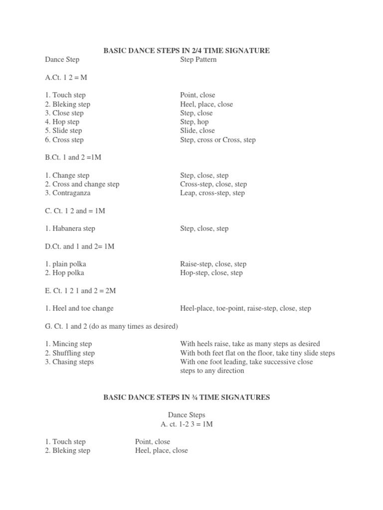 Dance Steps | PDF | Social Dance | Poetics