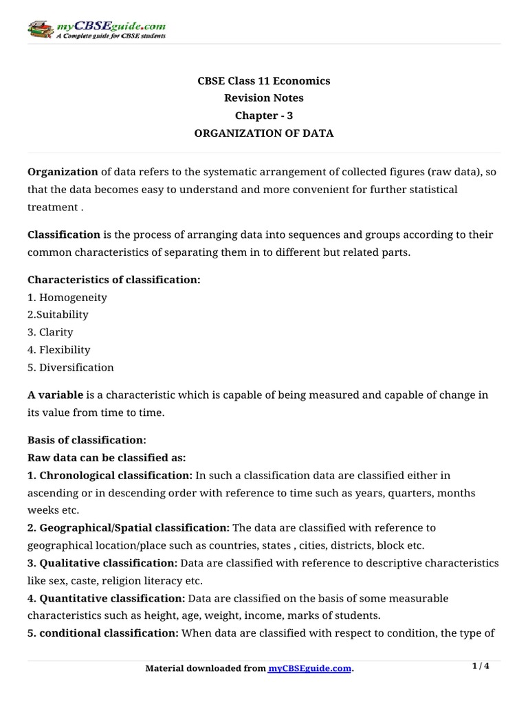 11 Economics Notes Ch3 | PDF | Probability Distribution | Statistical ...