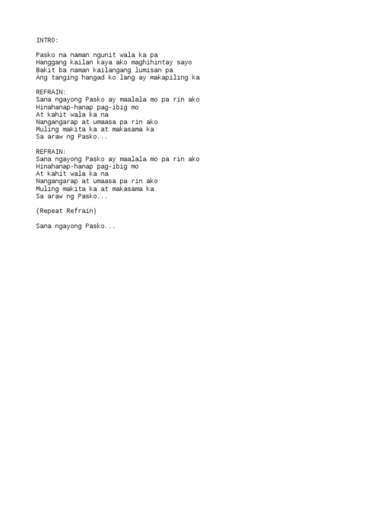 Sana Ngayong Pasko | PDF