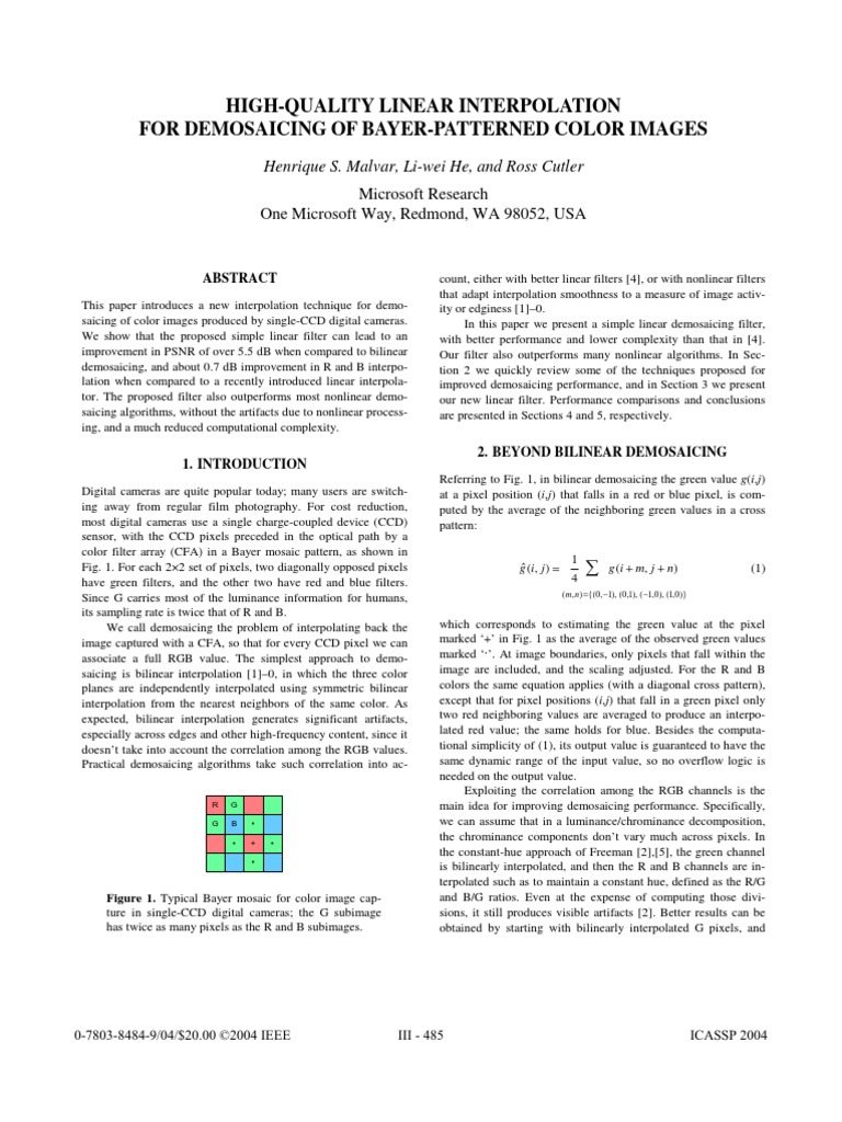 High Quality Linear Interpolation Pdf Computer Vision Computer Graphics