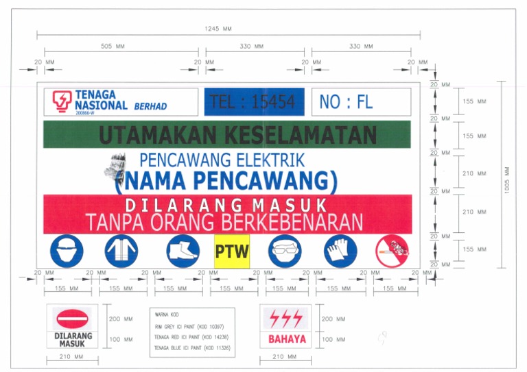 TNB Signage - Colour Code | PDF