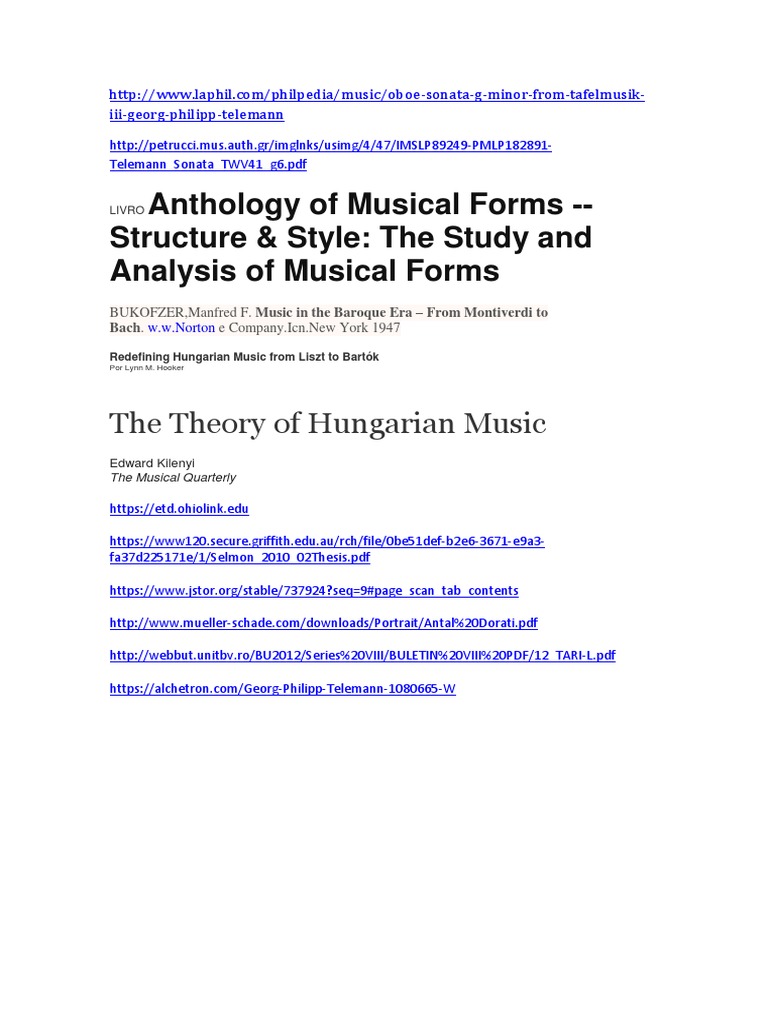 Anthology of Musical Forms - Structure & Style: The Study and Analysis ...